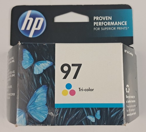 Genuine HP 97 Tri-color OEM Ink Cartridge C9363WN New Exp. 08/2015 Free ...