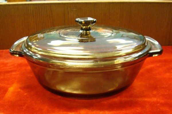 Anchor Ovenware Amber Casserole Dish 9" Inch 2 QT Quart USA 1038 for ...