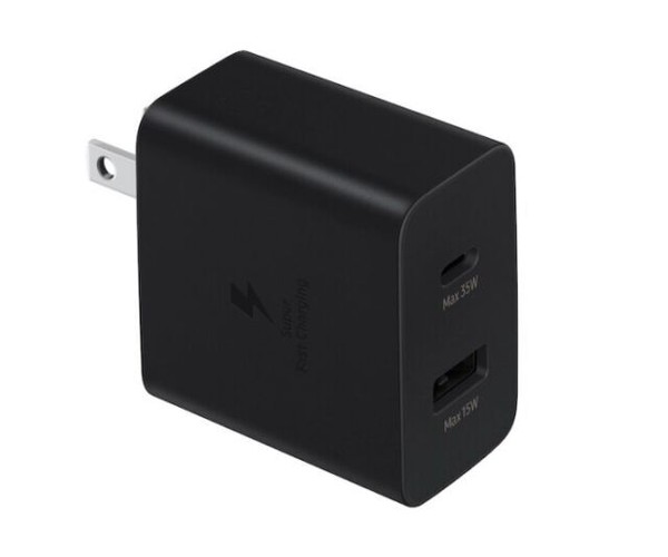 Samsung 35W USB C Adapter Dual Port Wall Charger - Black for sale ...