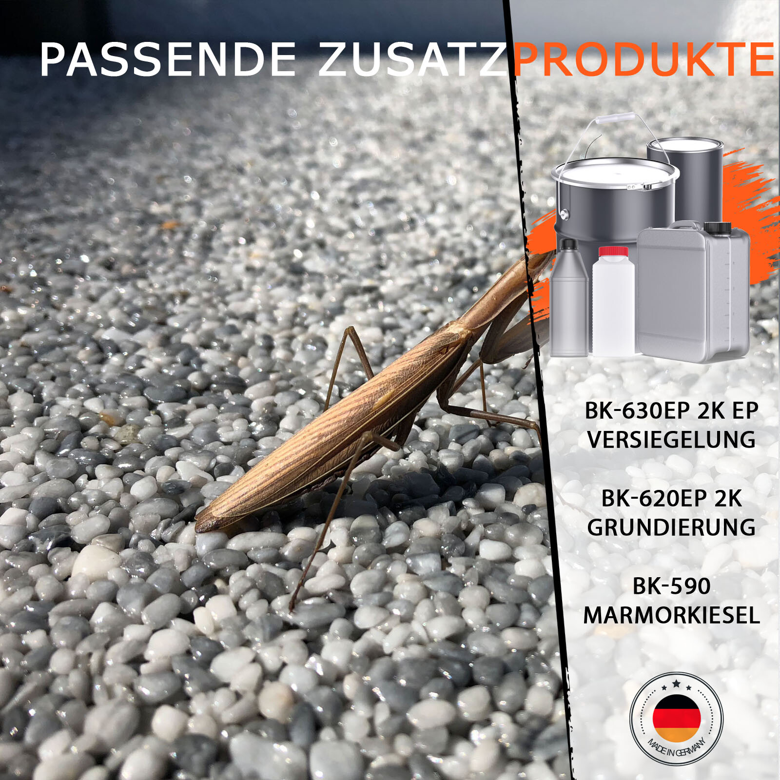 1,5-9KG 2K Bindemittel Epoxidharz für Steinteppich Marmorkies Split ...