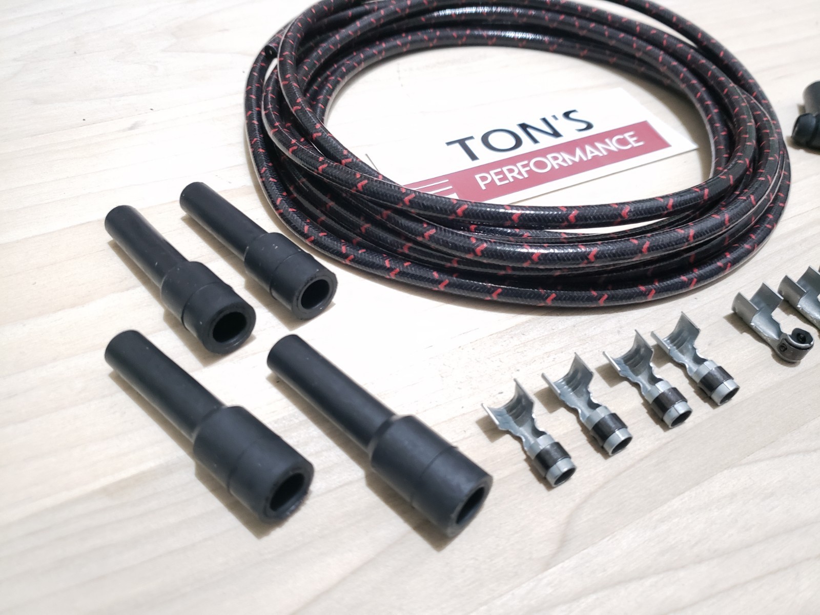 Universal Cloth Braided Spark Plug Wire Kit Set Vintage Wires 4 cyl ...