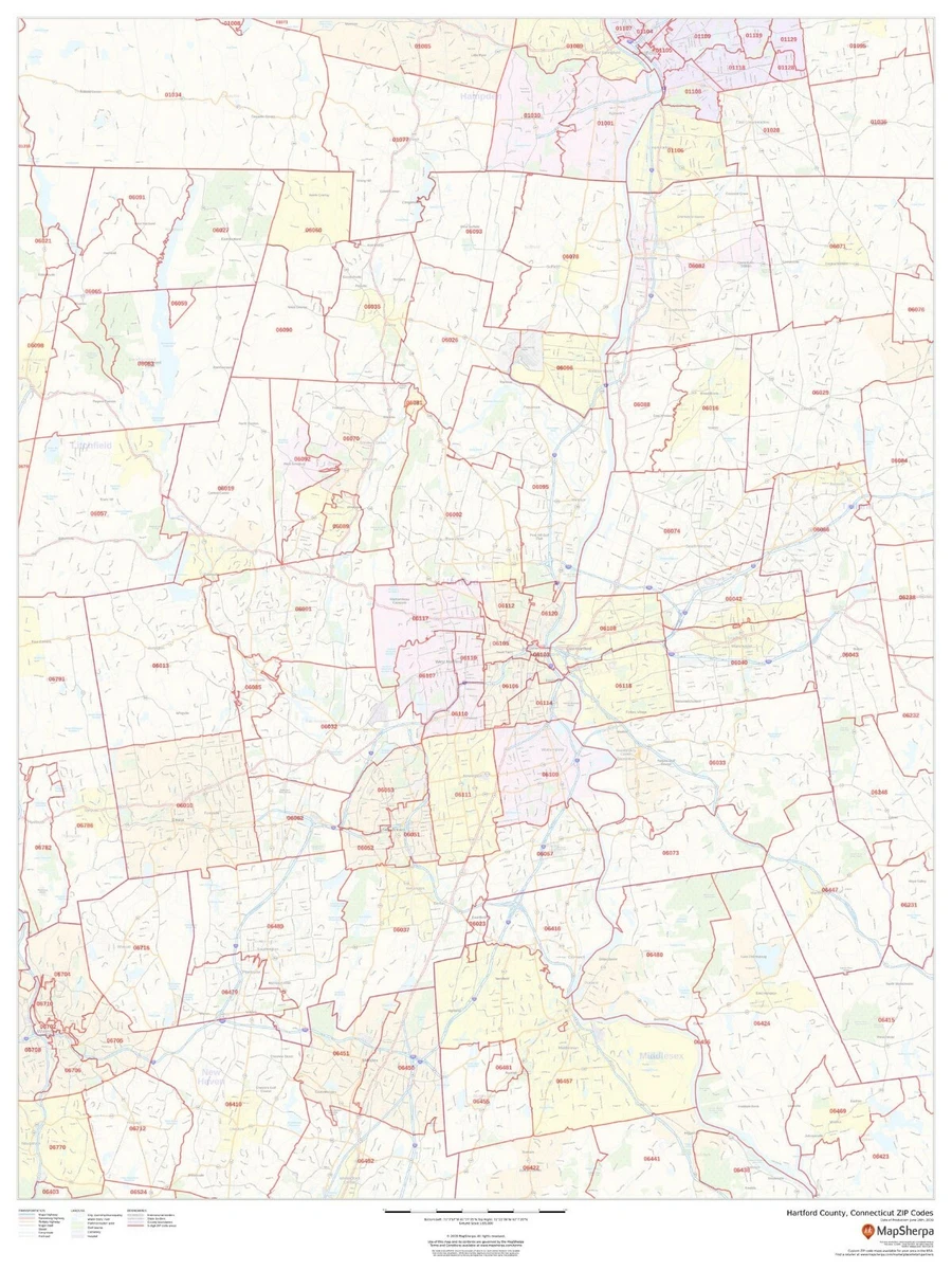 Laminated Zip Code Maps