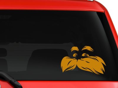 Lorax Dr Seuss children story book character car truck decal sticker 6 ...