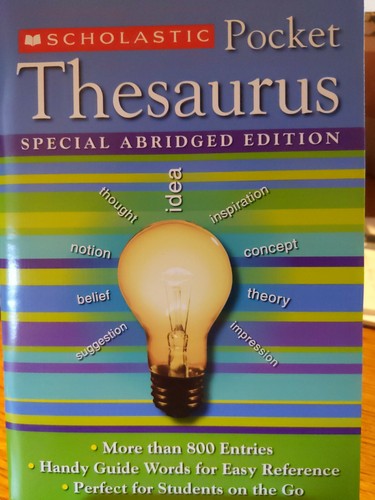 Pocket Thesaurus Scholastic Paperback Special Abridged Edition | eBay
