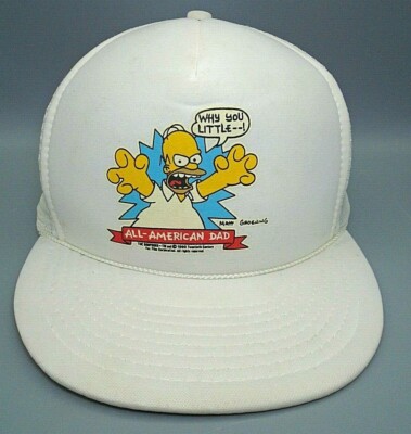 Vintage The Simpsons All American Dad Homer Simpson Mesh Snapback ...