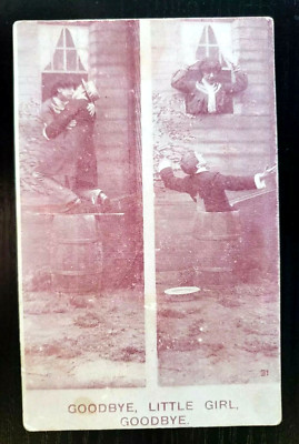 Undivided Back Postcard~ Love & Romance~ Goodbye Little Girl, Goodbye ...