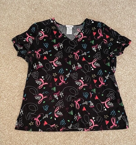 ScrubStar Women's Uniform Top Nurse Medical Smock Vet Large Pink ...