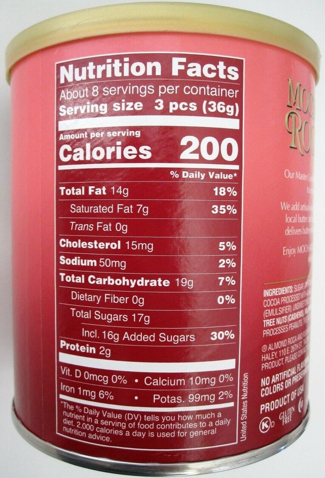 Brown & Haley 10 oz MOCHA ROCA Buttercrunch Toffee w/ Cashews & Coffee ...