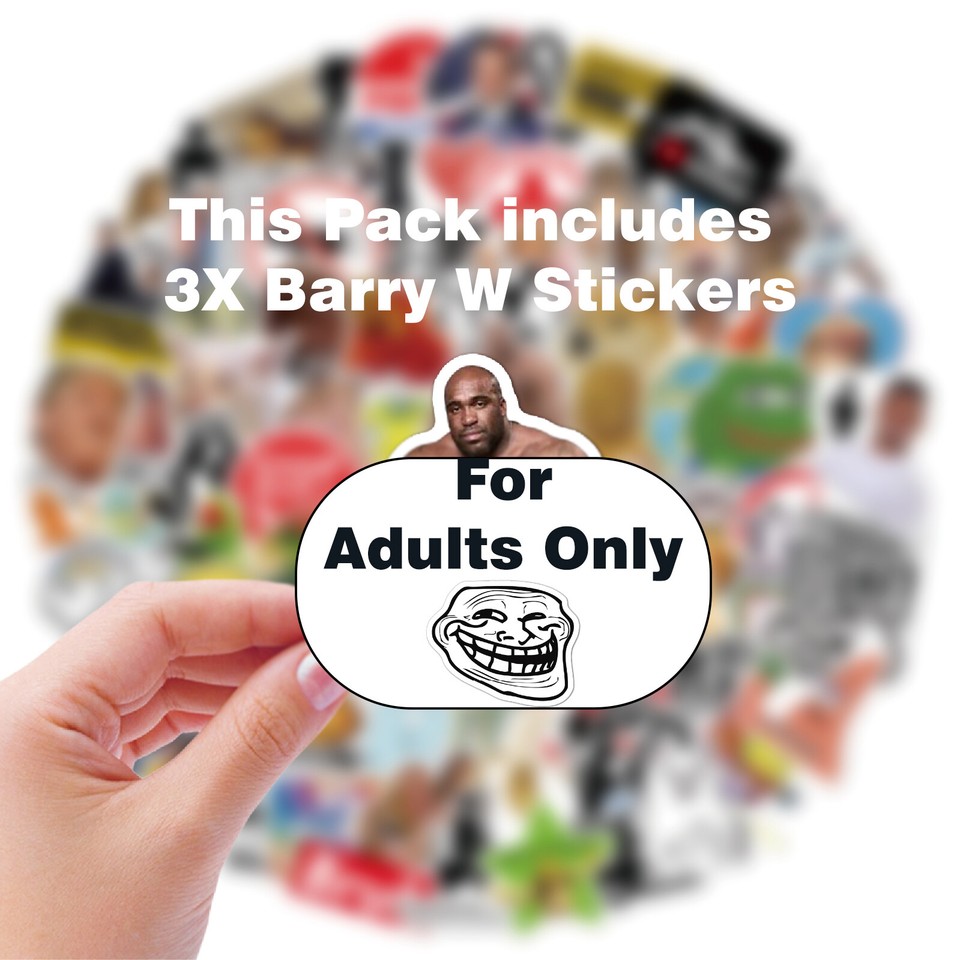 105pcs funny prank stickers, american hero Barry Wood Naked Light ...
