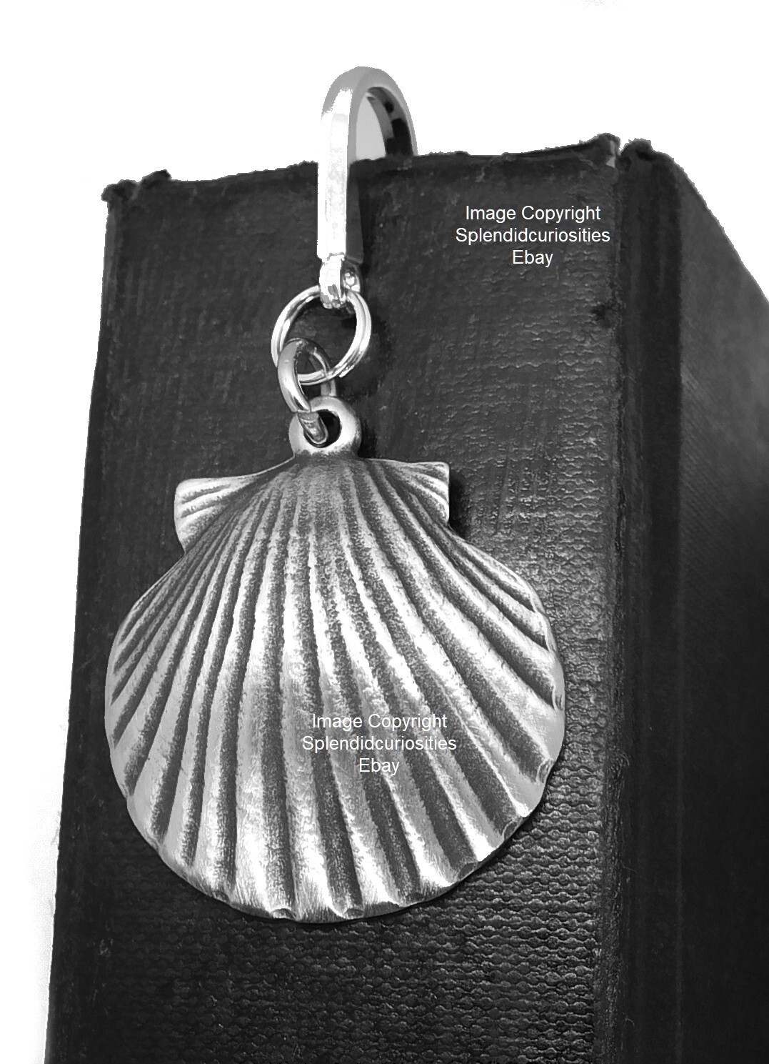 Scallop Shell (Christian Pilgrim Symbol) Bookmark in Organza Pouch ...