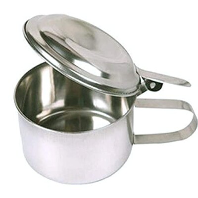 Sputum Mug Spitting Mug with Cover StainlessSteel Hospital equipment ...