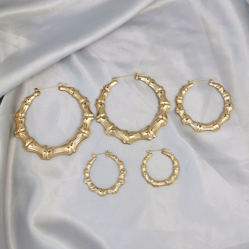 Fashion Punk Gold Metal Dangle Earrings Jewelry Geometric Big Drop ...
