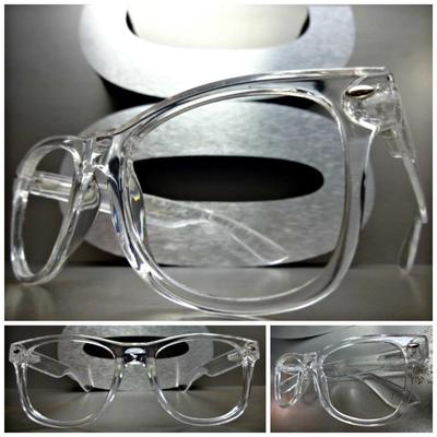 CLASSIC VINTAGE Style Lensless No Lens EYE GLASSES Clear Transparent ...