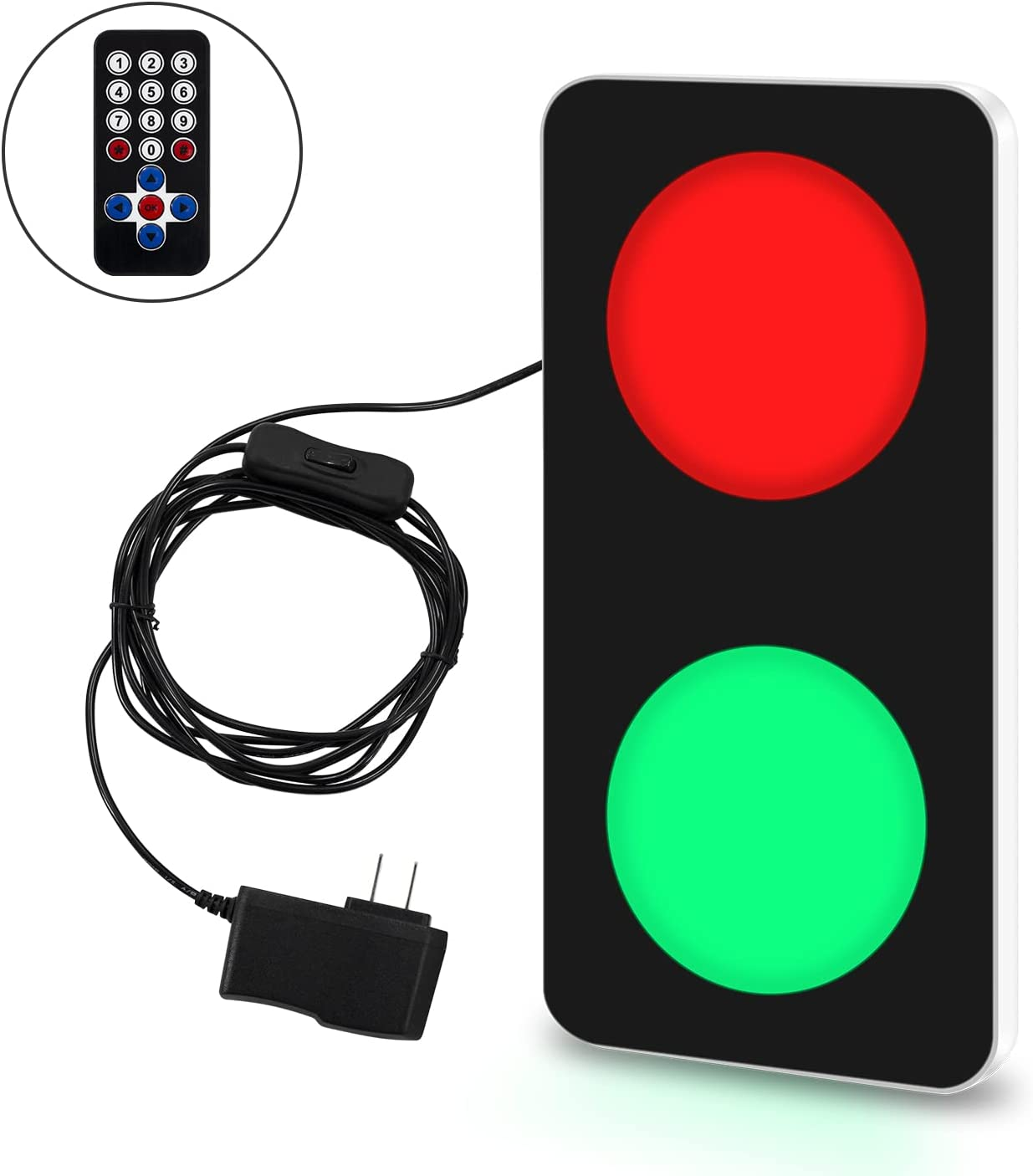 I Remote Control Traffic Light, Red Green LED Wall Lamp, DC9-12V ...