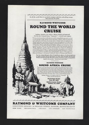 1928 Raymond & Whitcomb Round The World Cruise Cunard Liner Samaria ...