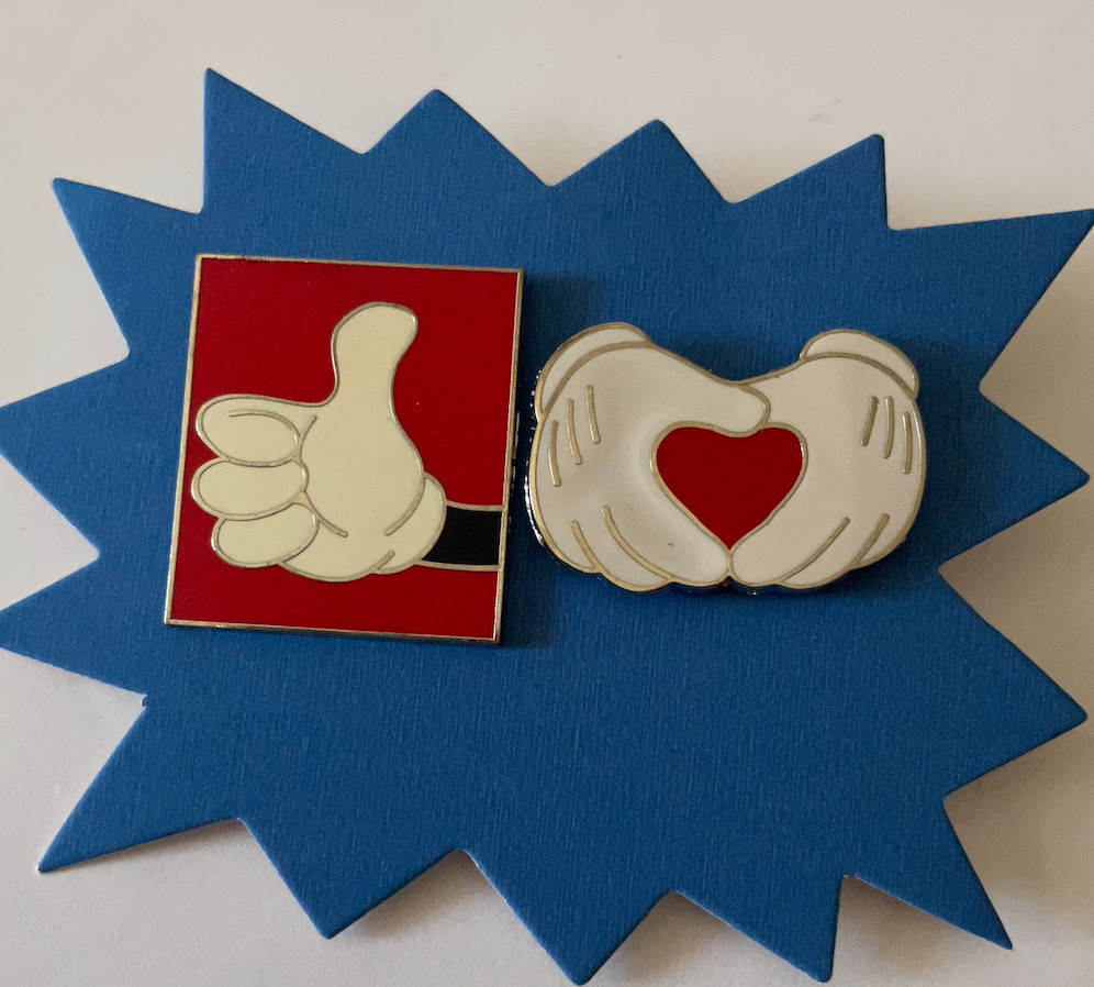 Mickey Mouse Hands Heart With Fingers Up