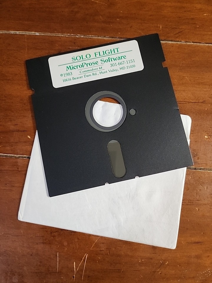Vintage Solo Flight Commodore 64 Disc Only Computer Software 1984 ...