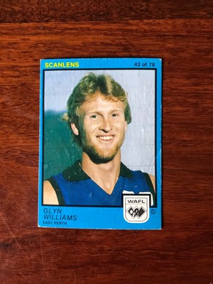 Scanlens 1982 WAFL Football Card GLYN WILLIAMS (East Perth) No 43 | eBay