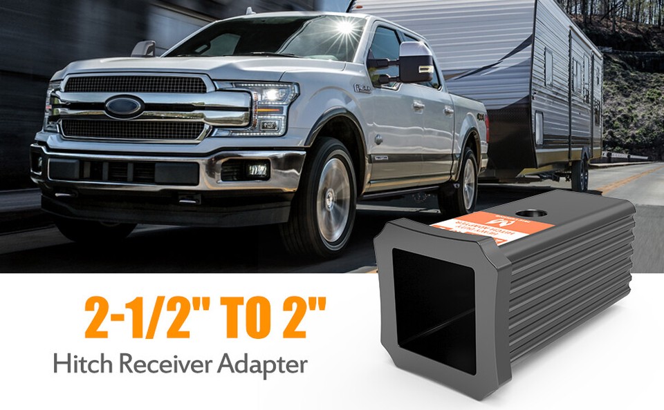 Universal 2.5" to 2" Trailer Hitch Adapter Sleeve Reducer for Chevy GMC ...