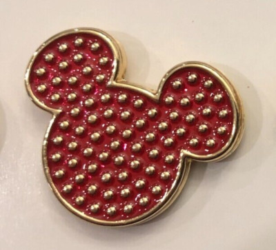 Disney pin 145618 Mickey Mouse head Dotted Mickey Icon Red raised ...
