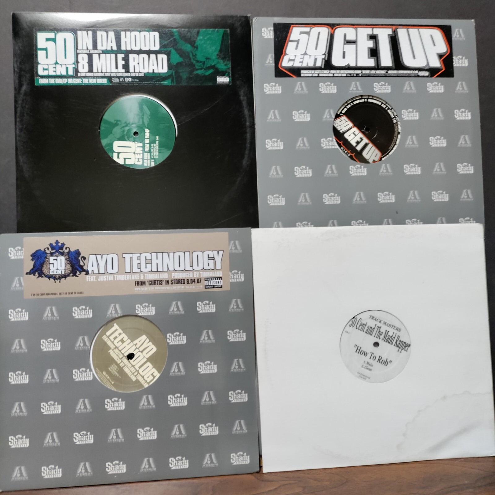 50 Cents - Lot of 4 12" Vinyl Singles * In Da Hood, Get Up, How To Rob ...