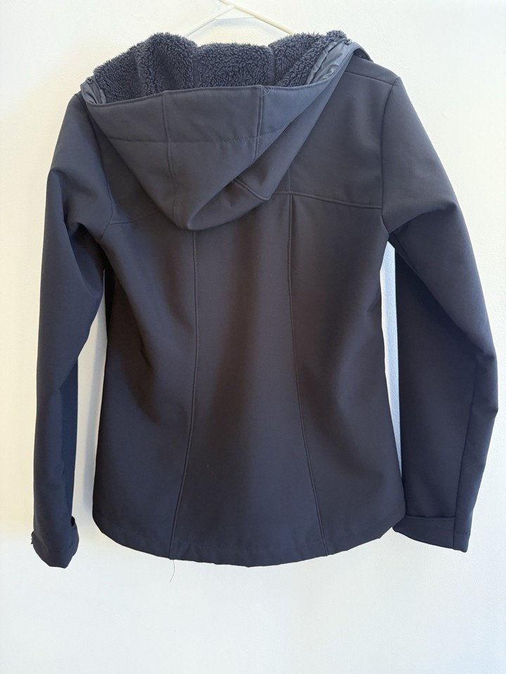 Columbia Jacket Womens Small Black Full Zip Alpine Fir Softshell Omni ...