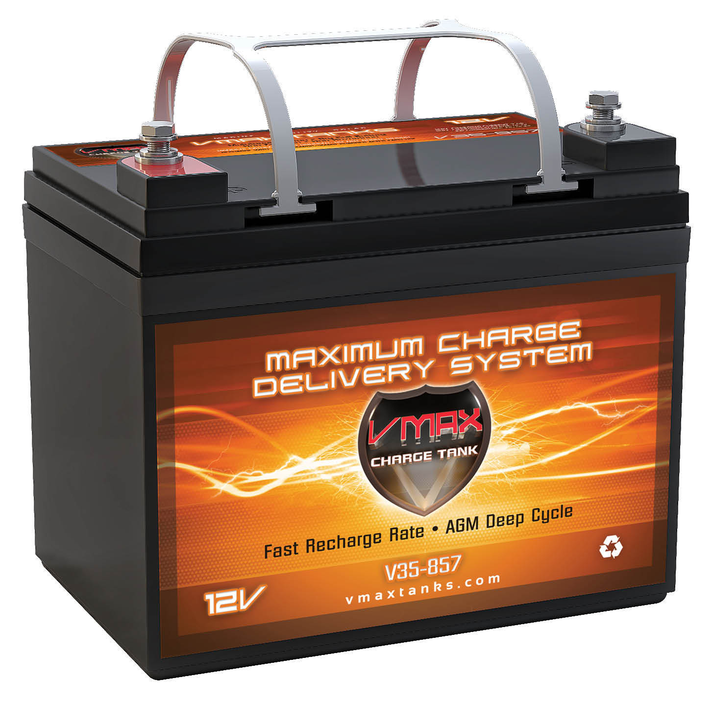 VMAX V35-857 AGM Lectronic Kaddy MX9 2007 GOLF CART BATTERIES 12V VMAX ...