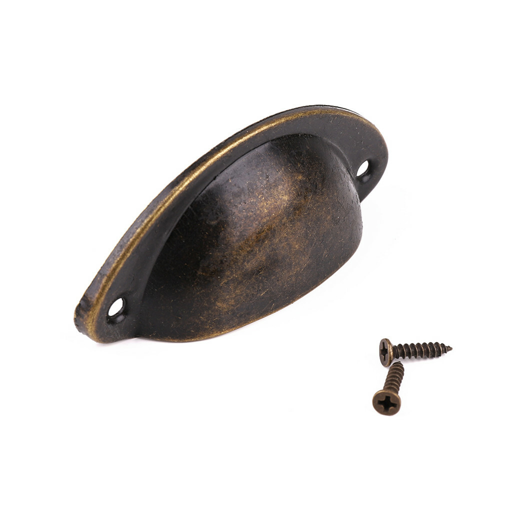 24Pcs Cup Pull Shell Handles Half Moon Kitchen Cupboard Cabinet Door ...