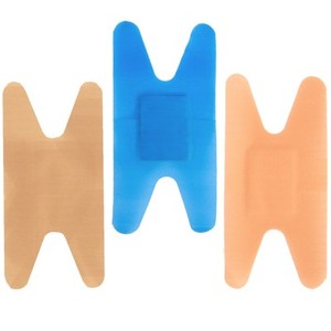 PREMIUM BLUE/FABRIC KNUCKLE PLASTERS Stretch Finger Waterproof Catering ...