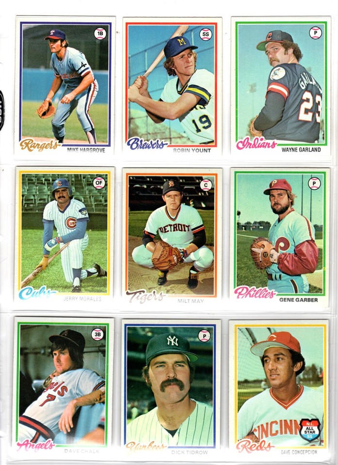 1978 Topps Baseball Complete Set 726 Trammell Murray Molitor RC EX/EXMT ...