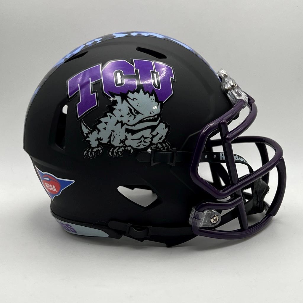 Tcu Mini Helmet Her Voice Bob Lilly Autographed TCU Horned Frogs