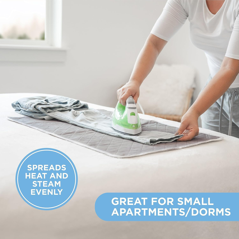 Ironing Mat, Magnetic Laundry Mat, 28.25” X 19”, Gray, Quilted, Washer ...