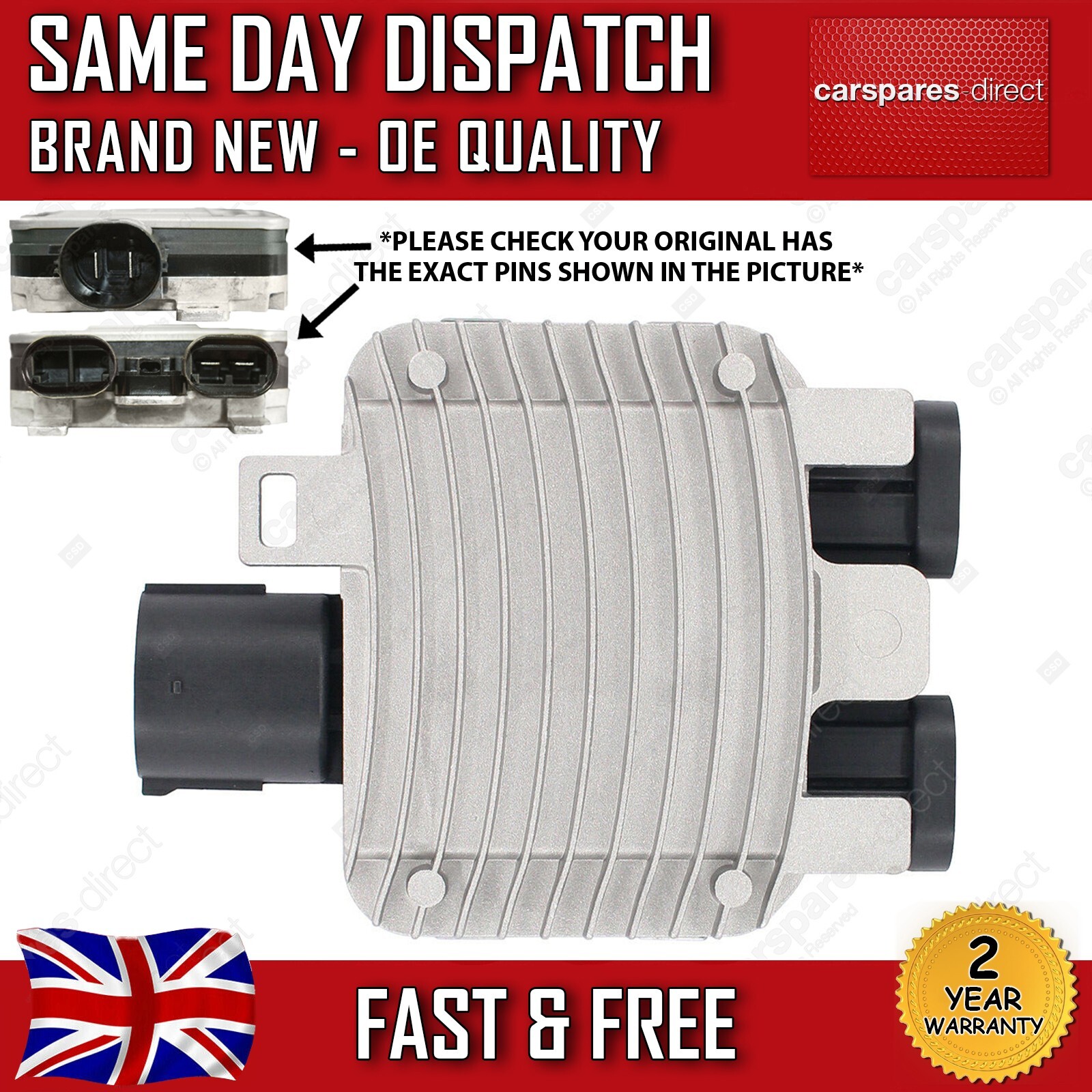 FORD FIESTA MK7 2008-ON RADIATOR COOLING FAN CONTROL MODULE RESISTOR ...