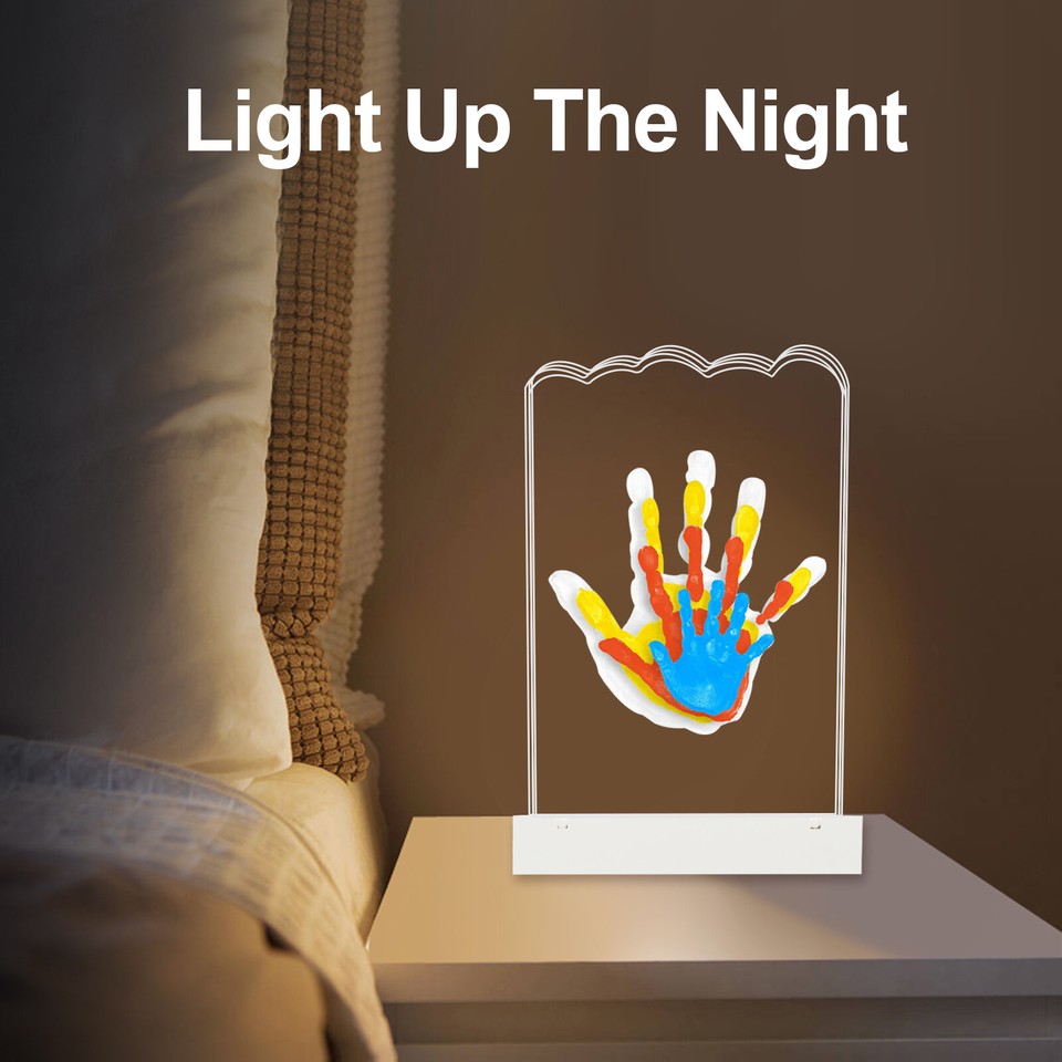 Family Handprint Kit Baby Hand and Footprint Kits Light DIY Newborn ...