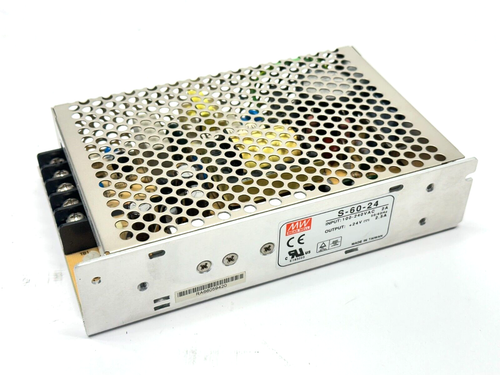 Mean Well S-60-24 Power Supply 2A 100-240VAC Input / 2.5A 24V Output | eBay