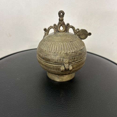 Old or antique Brass Box baster art decorative circular belly | eBay