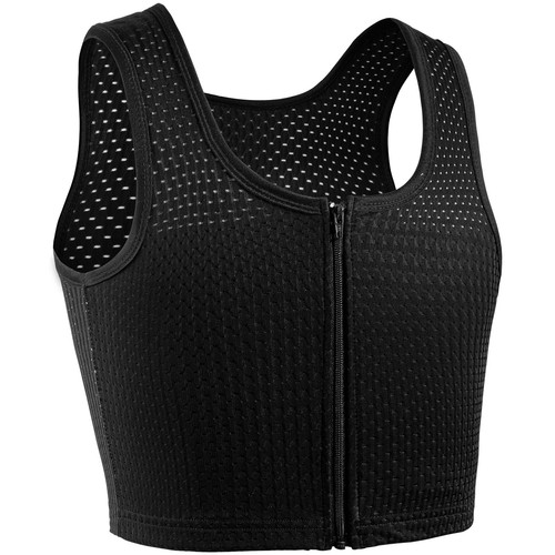 Chest Binder FTM Transgender Zip Up Binder Breathable Breast Cool ...