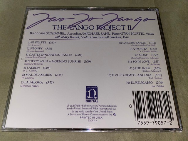 Two to Tango: The Tango Project II by The Tango Project (CD, Oct-1990 ...