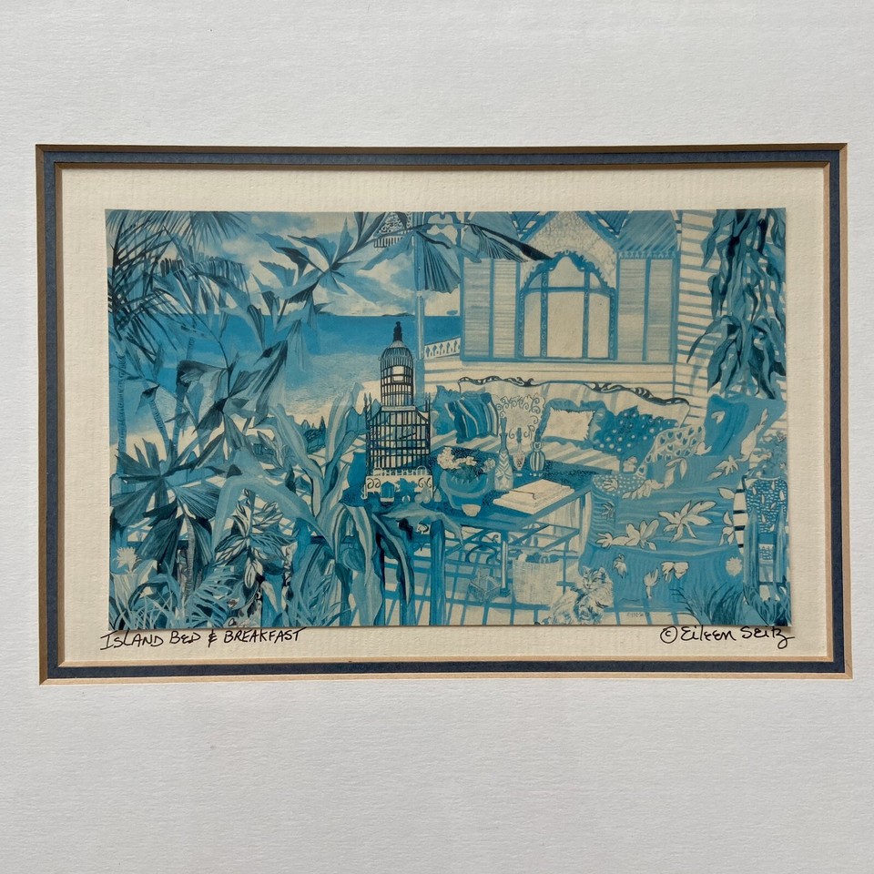Florida Artist Eileen Seitz Set of 3 Prints Framed Summer Beach House ...