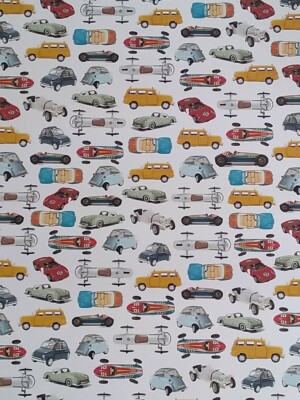 Vintage Cars wrapping paper - Gift Wrap 2 sheets 49cm x 70cm Race car ...