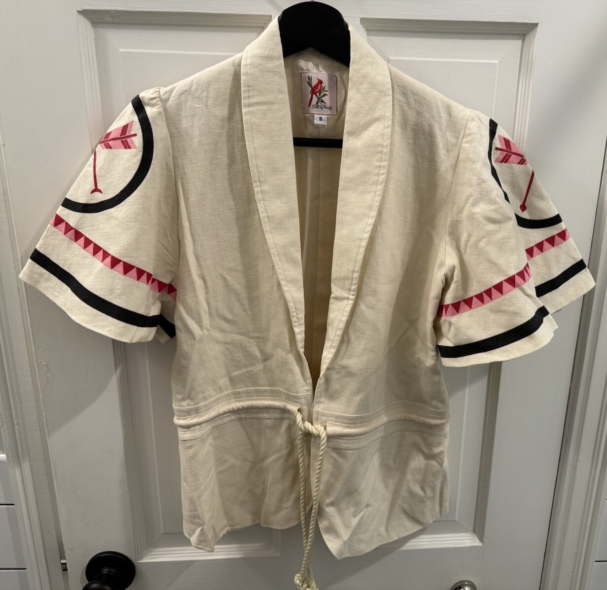 Built By Wendy Vintage Jacket Arrow Print On Sleeves … - Gem