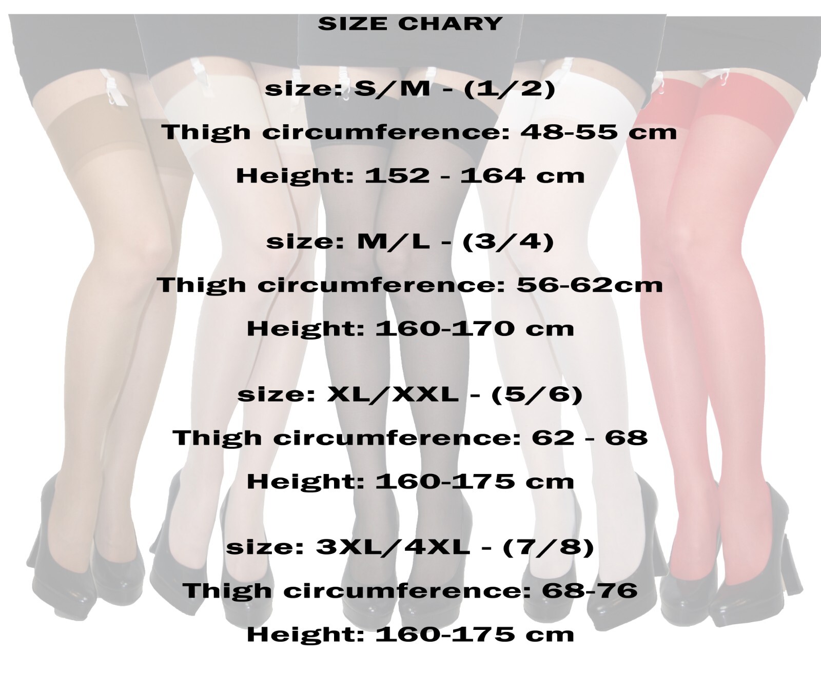 Plain Sheer Stockings Sizes S - 4XL Various Colours 17 Denier new | eBay UK