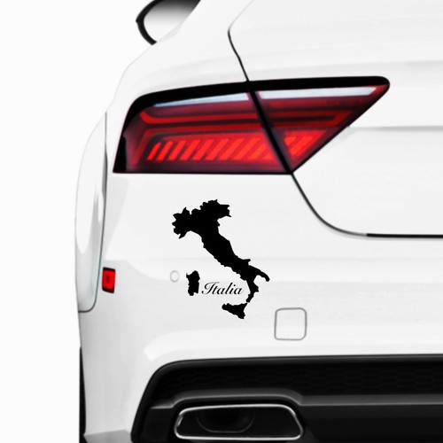 Vinyl Auto Aufkleber Sticker - Land: Italien / Italia - 10x12 cm ...