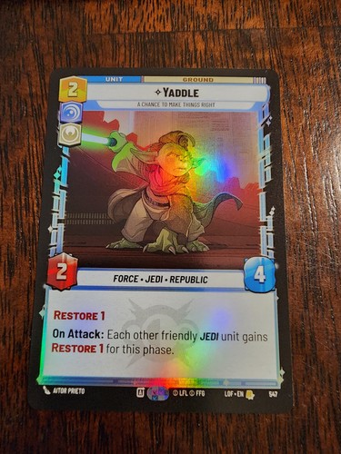 Star Wars Unlimited Yaddle #547 Foil Legends Of The Force | eBay