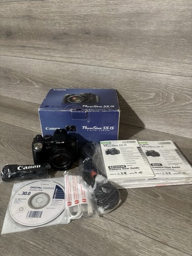 Canon PowerShot S5 IS 8.0MP 12x Optical Zoom Digital Camera PC1234 MINT ...