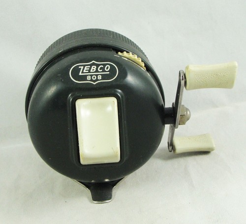 Old Vintage ZEBCO Model 808 Spincast Reel - Dark Green Finish - Heavy ...