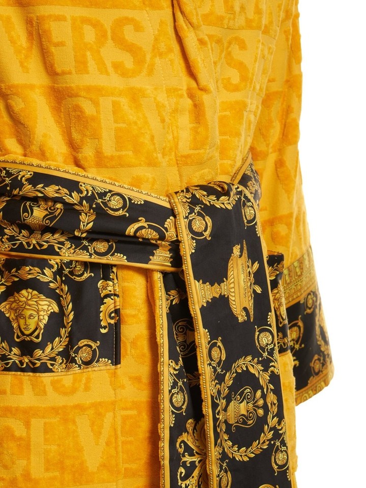 VERSACE UNISEX BAROQUE & ROBE MEDUSA BATHROBE - GOLD | eBay