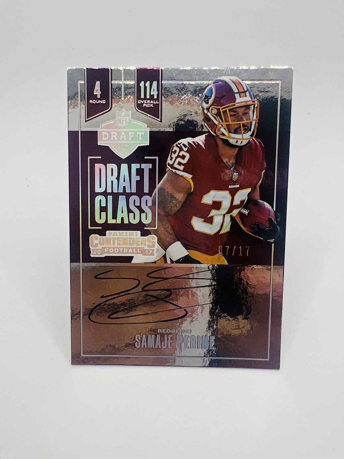2017 PANINI CONTENDERS SAMAJE PERINE DRAFT CLASS RC AUTO /17 REDSKINS ...