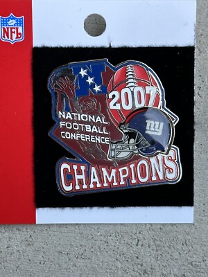 New York Giants Pin 2007 NFC Lapel Pin Football PSG | eBay