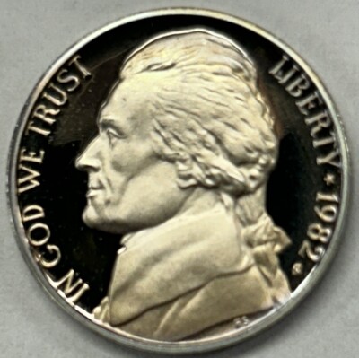 1982 S Proof Jefferson Nickel - Five Cent Coin from Proof Set | eBay